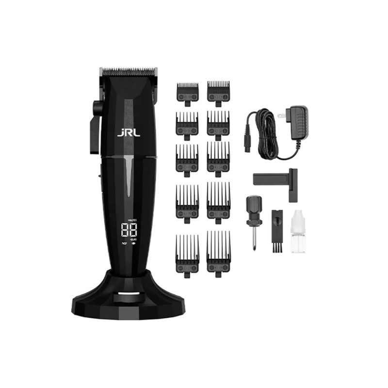 Combo Clipper Onyx + Trimmer Skeleton Boost + Base de Carga JRL – Lama Barber